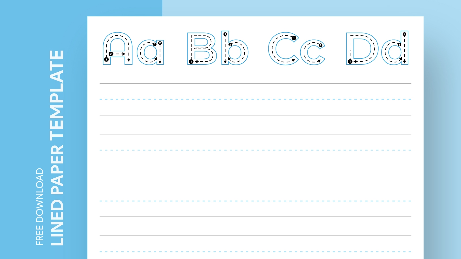Kindergarten Lined Paper Free Printable - Printable Templates Hub